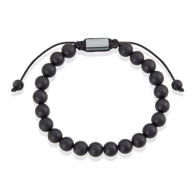 Crucible Jewelry Crucible Los Angeles Matte Black Agate Natural Stone ...