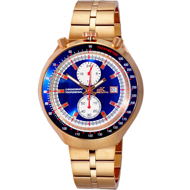 Adee Kaye Men's Muscle Blue Dial Watch | ShopSimon