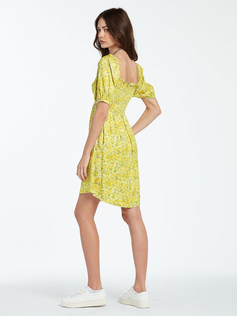 Volcom Wanna Have Sun Dress - Lime | ShopSimon